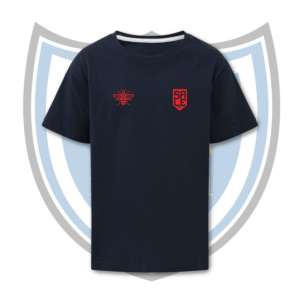 SALE FC RUGBY Sale FC Shield & Bee T-shirt in Navy / Red